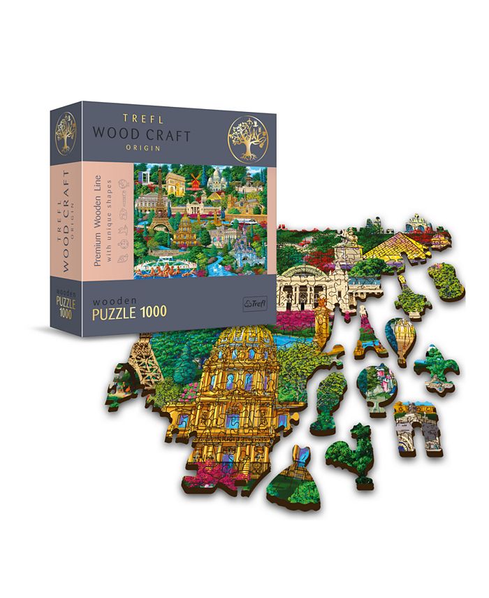 Trefl Wood Craft 1000 Piece Wooden Puzzle - France - Famous Places - Macy's
