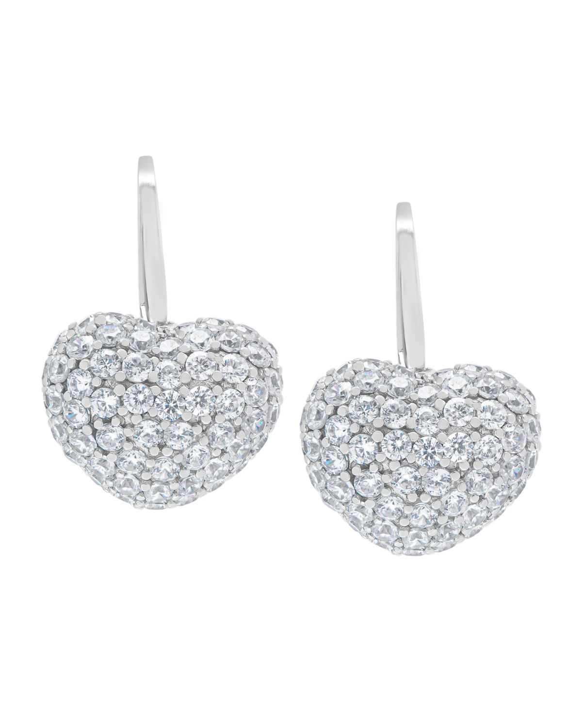 Click here for Macys Silver Plated Brass Cubic Zirconia Puffed He... prices