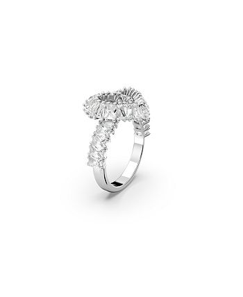 Swarovski Crystal Heart, White Matrix Cocktail Ring - Macy's