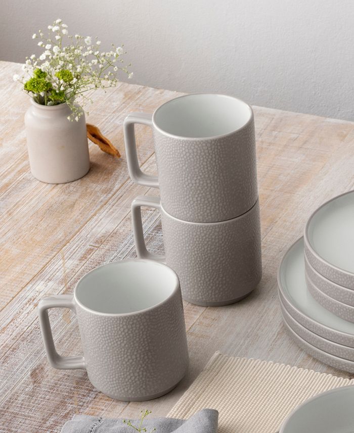 Noritake Colortex Stone Stax Mugs, Set of 4 - Macy's