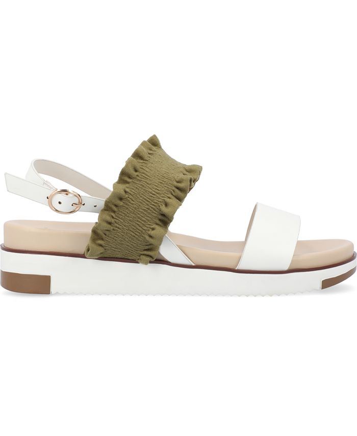 Journee Collection Women's Riya Contrast Sandals - Macy's
