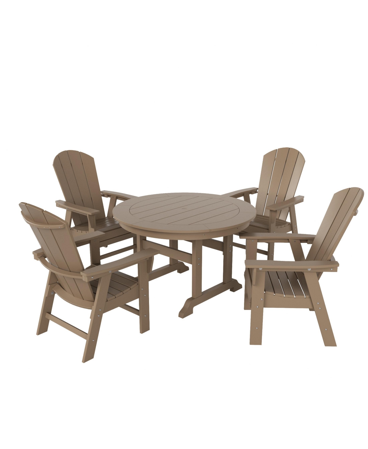 Click here for WestinTrends 5 Piece Outdoor Patio Dining Round Ta... prices