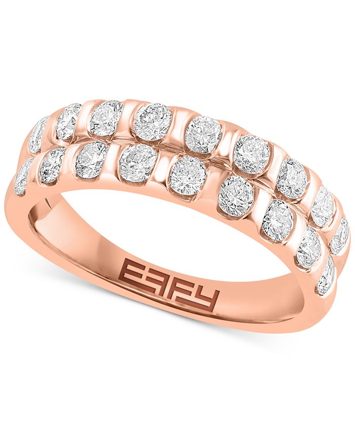 EFFY Collection EFFY® Diamond Double-Row Band Ring (1-1/6 ct. t.w.) in ...