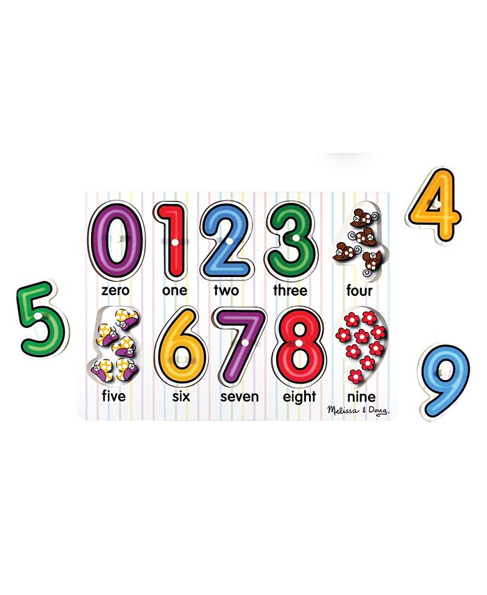 Melissa and Doug See-Inside Numbers Peg Puzzle, 10 Pieces - Macy's