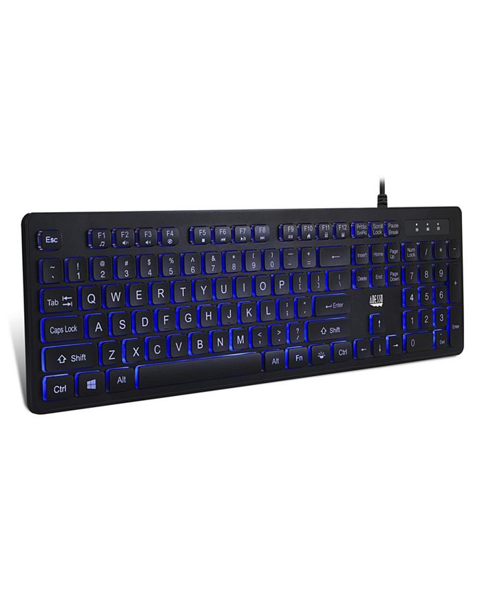Adesso KB AKB-139EB illuminated Desktop keyboard - Macy's