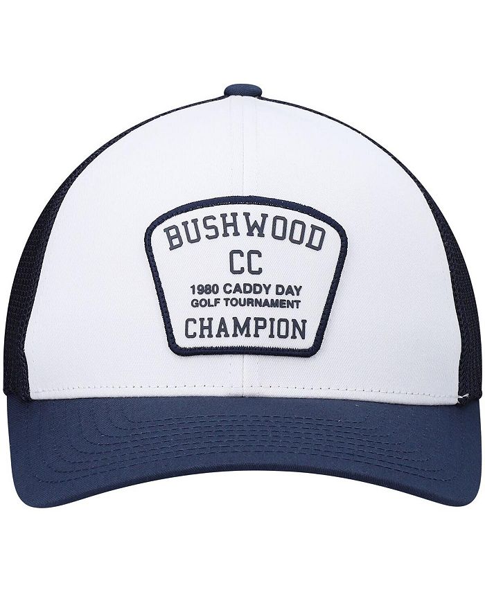 Travis Mathew Men's White, Navy Presidential Suite Trucker Snapback Hat ...