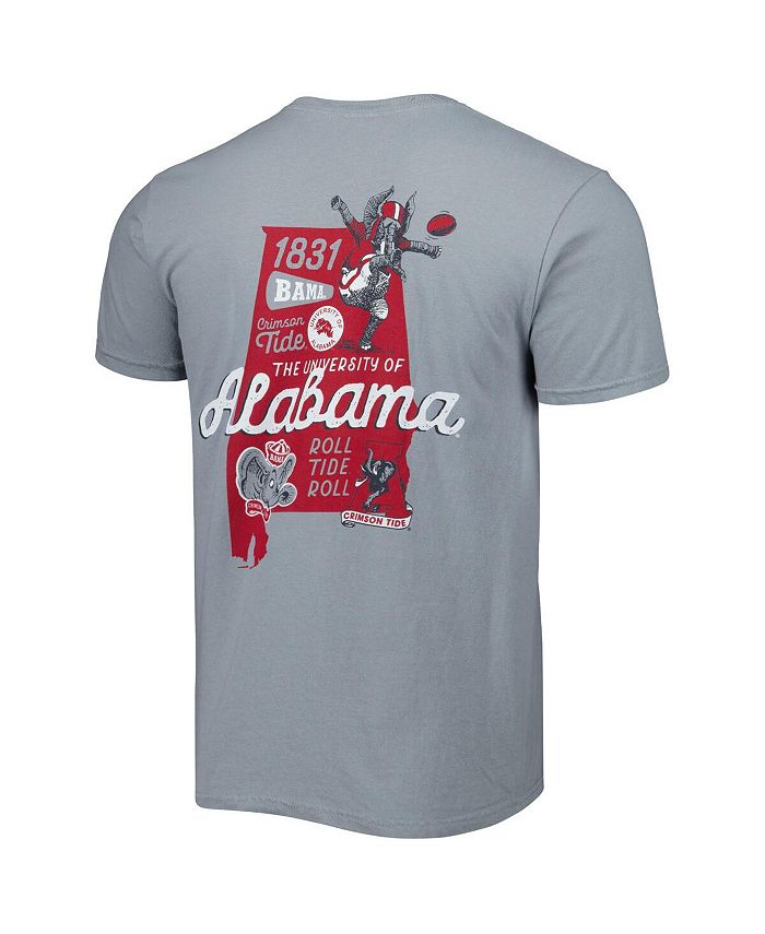 Image One Men's Graphite Alabama Crimson Tide Vault State Comfort T ...