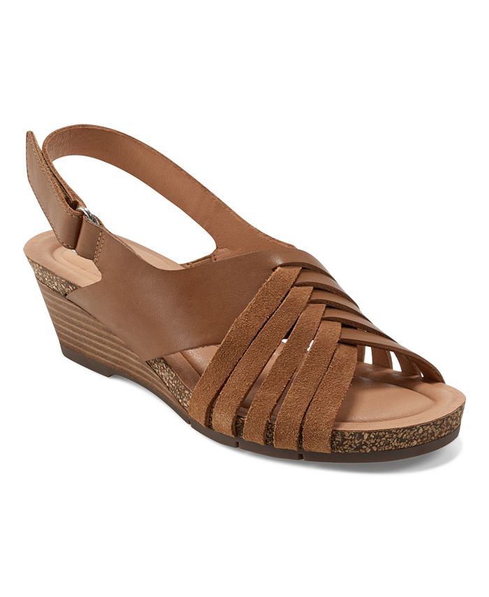 Earth Women's Hartie Round Toe Stacked Heel Dress Sandals - Macy's