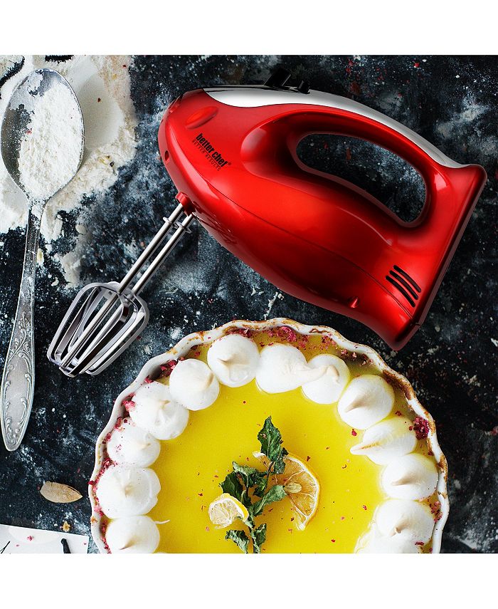 Better Chef 5 Speed Motor Lightweight Hand Mixer in Red - Macy's
