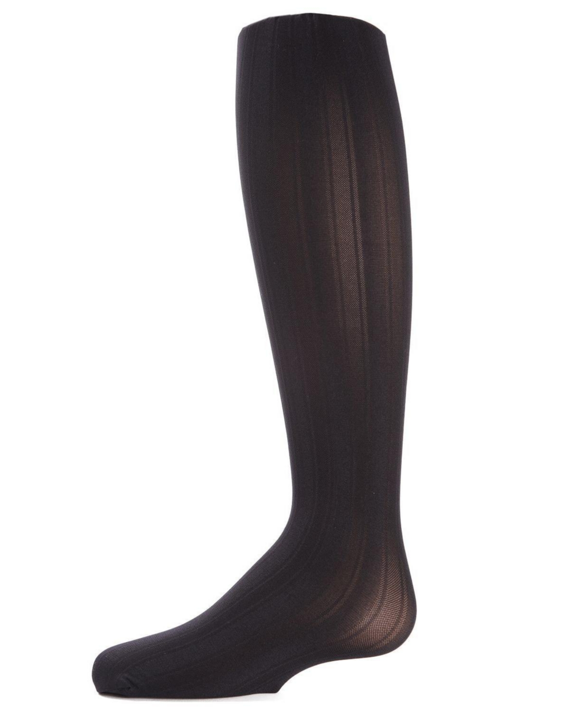 Memoi Girls Essentials Vertical Stripe Tights In Black | ModeSens