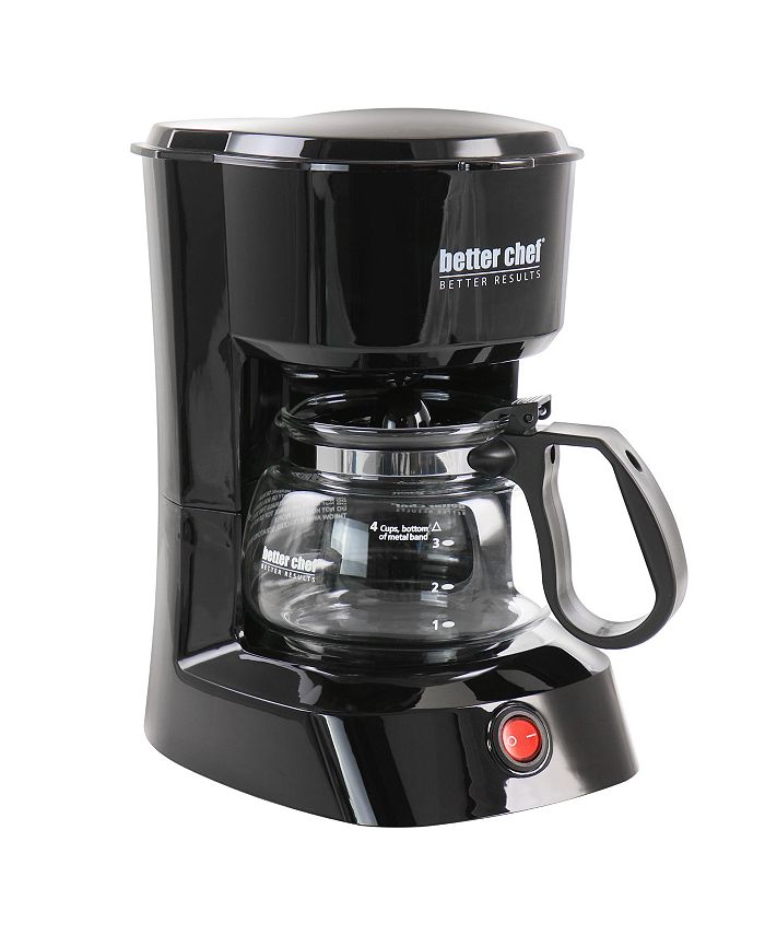 Better Chef 4 Cup Compact Coffee Maker with Removable Filter Basket ...
