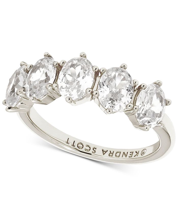 Kendra Scott Cubic Zirconia Stack Ring - Macy's