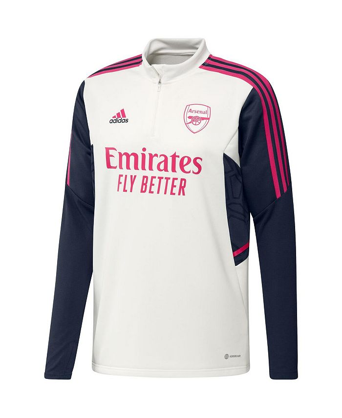 adidas Men's White Arsenal Training AEROREADY Quarter-Zip Top - Macy's