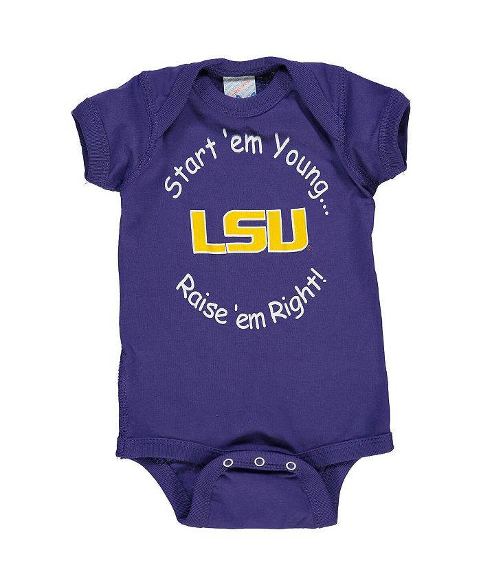 Little King Apparel Newborn and Infant Boys and Girls Purple LSU Tigers ...
