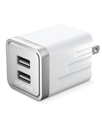 Overtime Dual Port 2.4A Fast Charging Cube for Apple, Android, and ...