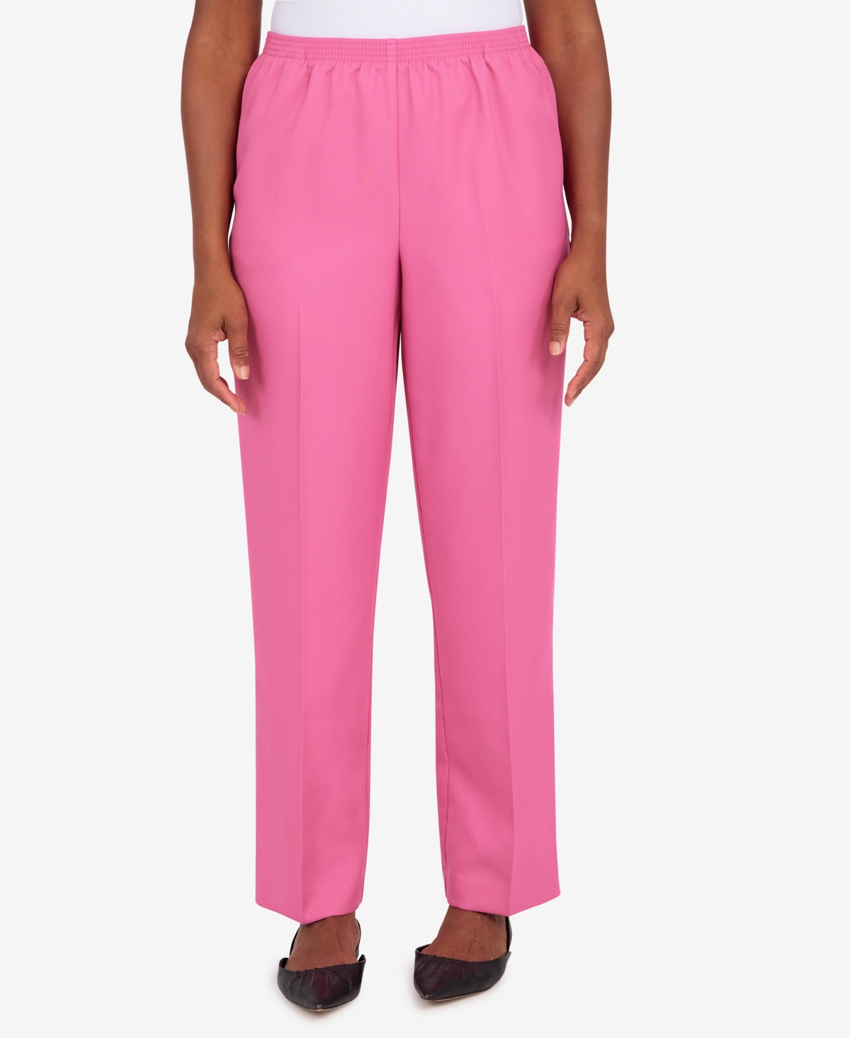 Alfred Dunner Petite Classic Fit Average Pull On Pants In Carnation ...