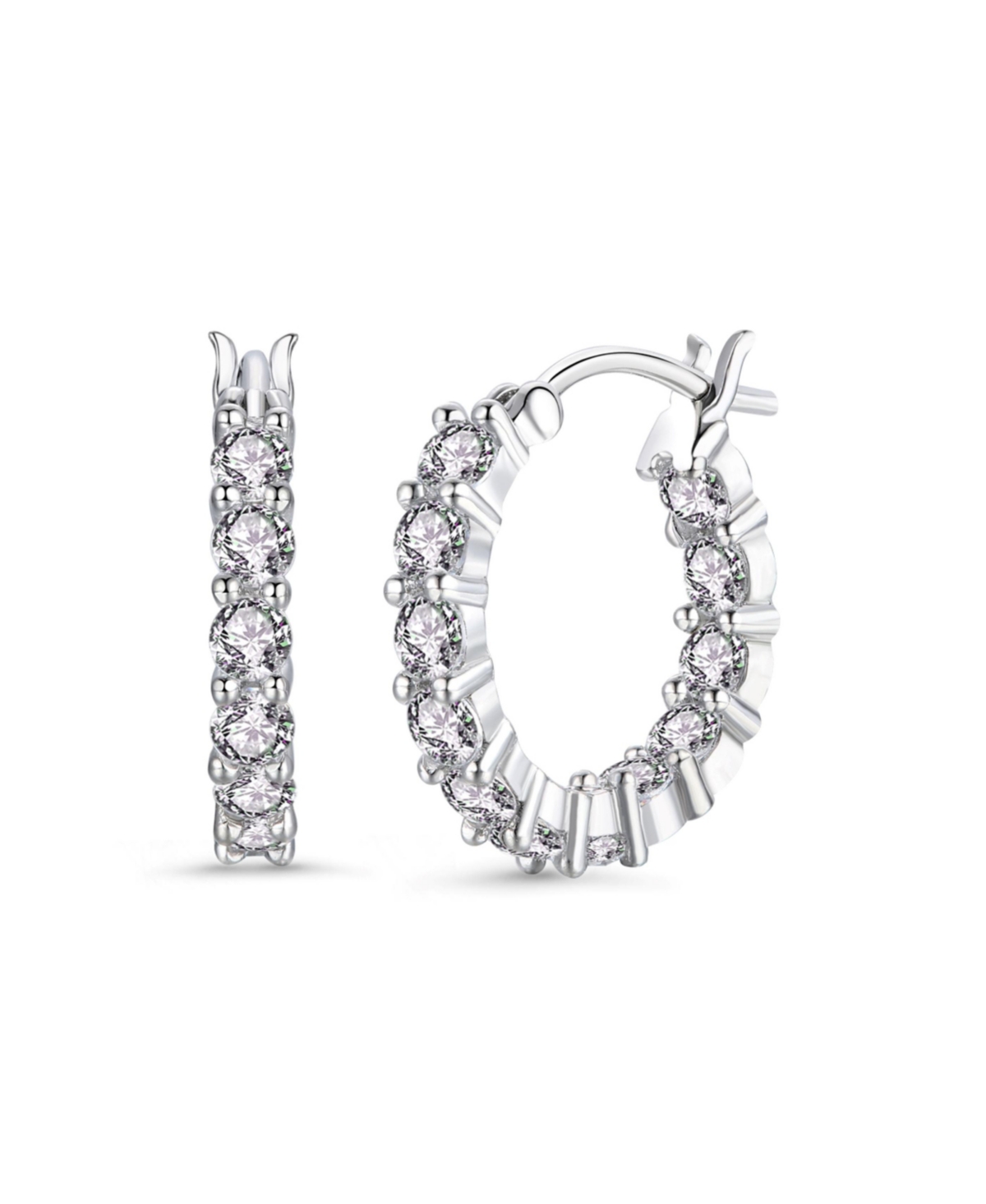 Click here for Genevive Sterling Silver White Gold Plated Cubic Z... prices