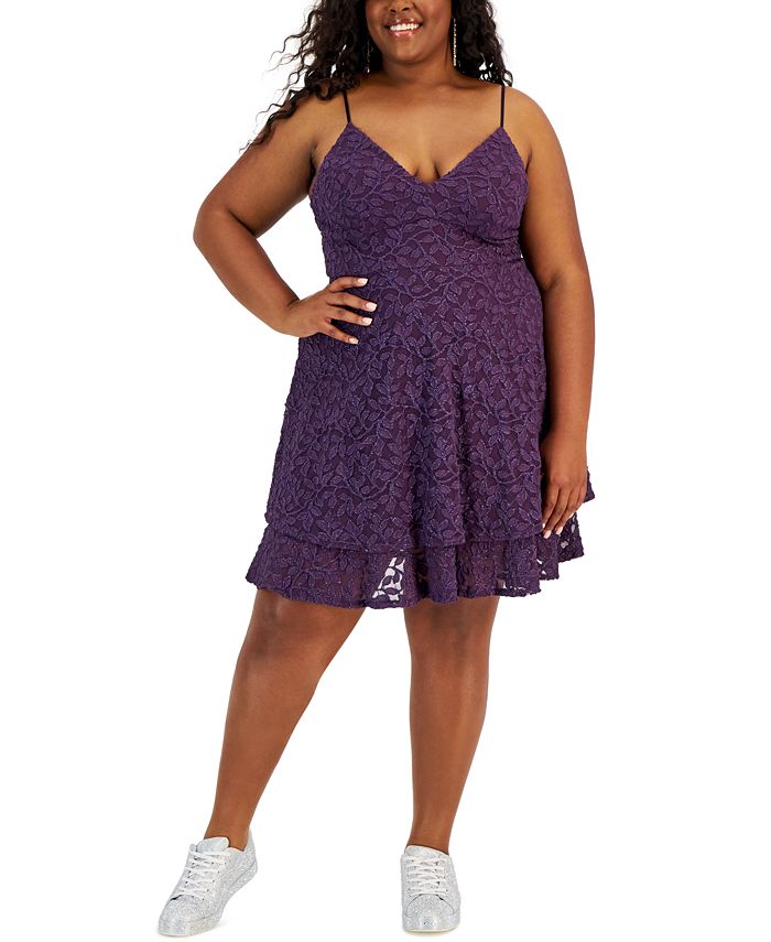 Emerald Sundae Trendy Plus Size Glitter-Lace Dress & Reviews - Dresses ...