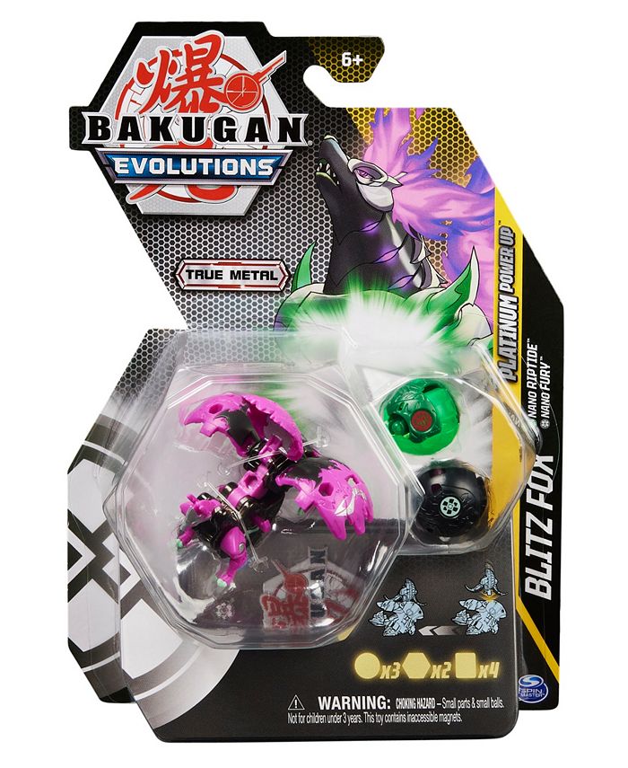 Bakugan Evolutions, Blitz Fox with Nano Riptide and Nano Fury Platinum ...
