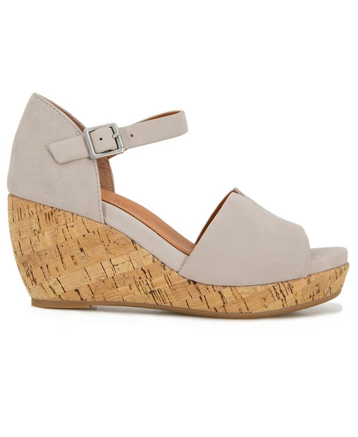 Gentle Souls Women's Vera Cork Wrapped Wedge Sandals - Macy's