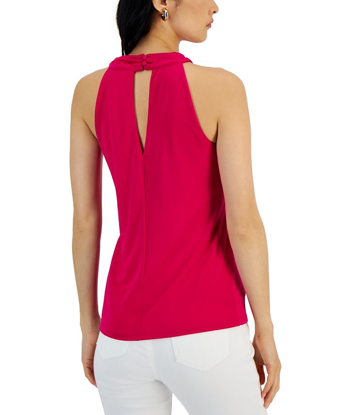 I.N.C. International Concepts Women's Crossover Halter Top, Created for ...