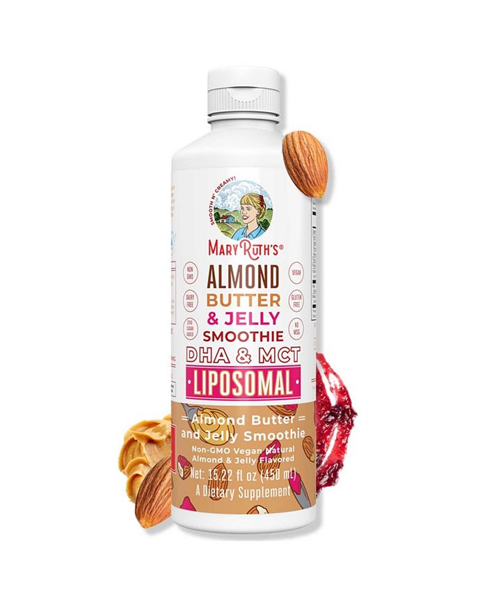 MaryRuth Organics DHA MCT Liposomal, Almond Butter & Jelly Smoothie, 15 ...