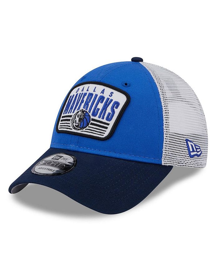 New Era Men's Blue Dallas Mavericks Two-Tone Patch 9FORTY Trucker ...