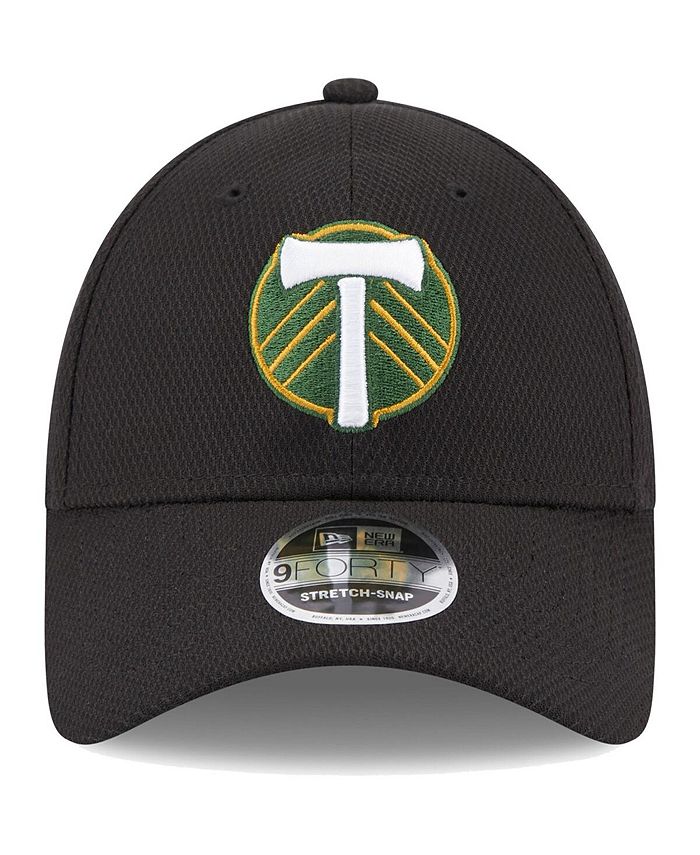 New Era Men's Black Portland Timbers Basic 9FORTY Mesh Snapback Hat ...