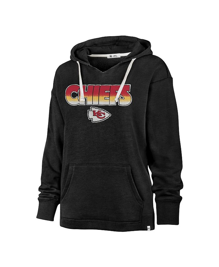 '47 Brand Women's Black Kansas City Chiefs Color Rise Kennedy Pullover ...