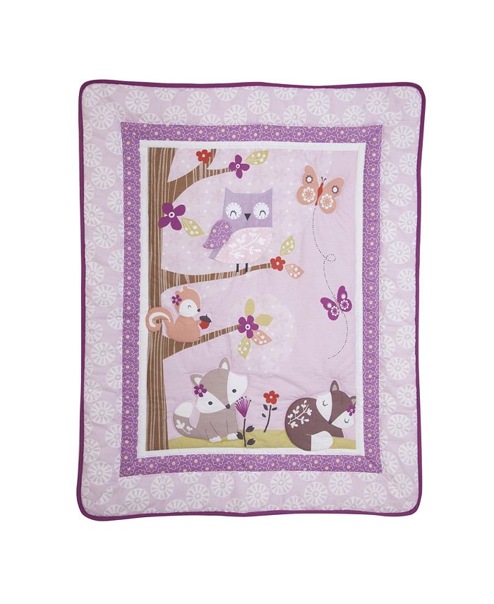 Bedtime Originals Lavender Woods Purple Woodland Animal 3-Piece Baby ...