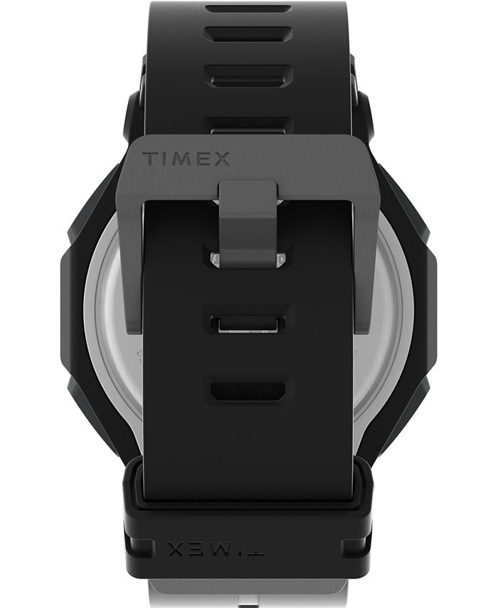 Timex UFC Men's Quartz Colossus Resin Black Watch, 45mm - Macy's