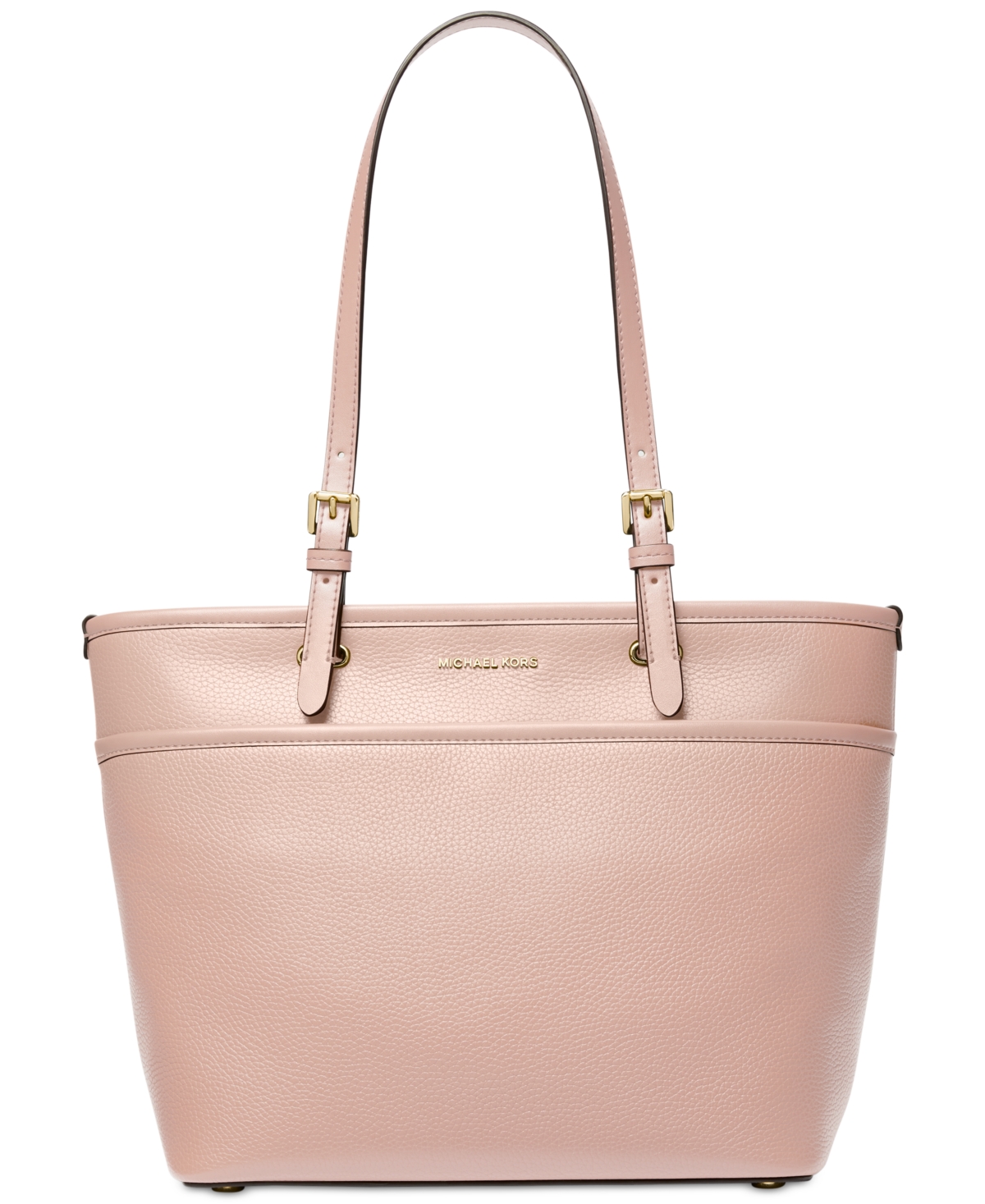 Michael Michael Kors Medium Leather Top Zip Pocket Tote - Soft Pink