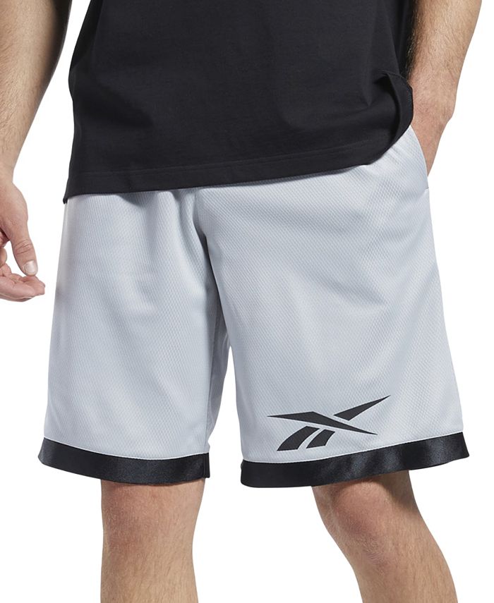 Reebok Men's Regular-Fit Logo-Print Mesh Basketball Shorts & Reviews ...