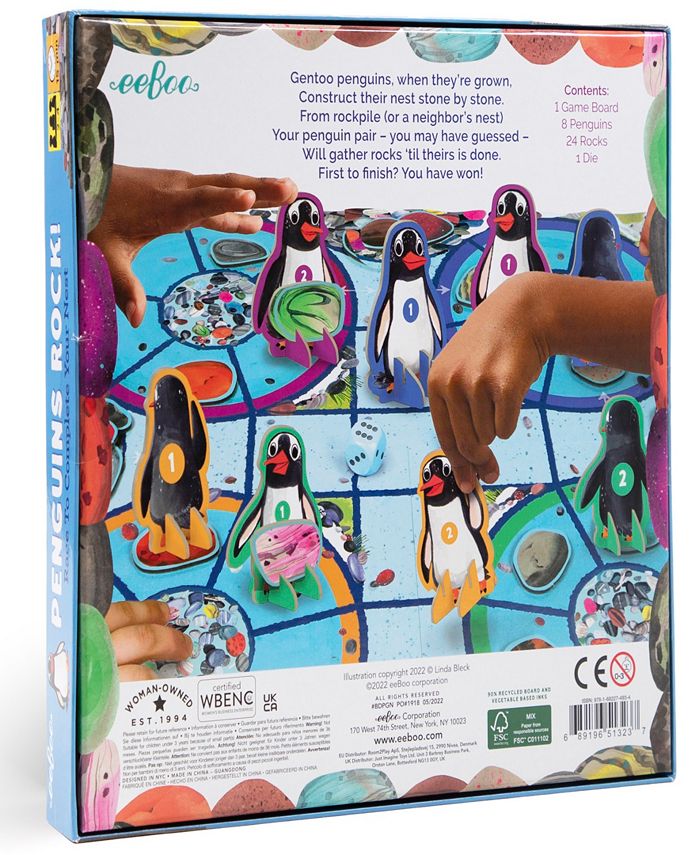 Eeboo Penguins Rock Board Game, Ages 3 and up - Macy's