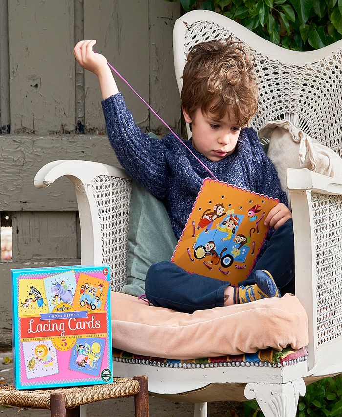 Eeboo Good Deeds Lacing Cards, Set of 5 Cards, Ages 5 years and up - Macy's