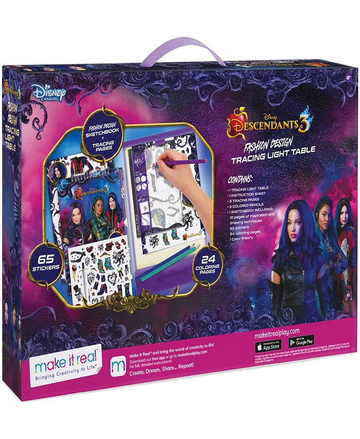 Disney Descendants 3 Fashion Design Tracing Light Table 9 Piece Set ...