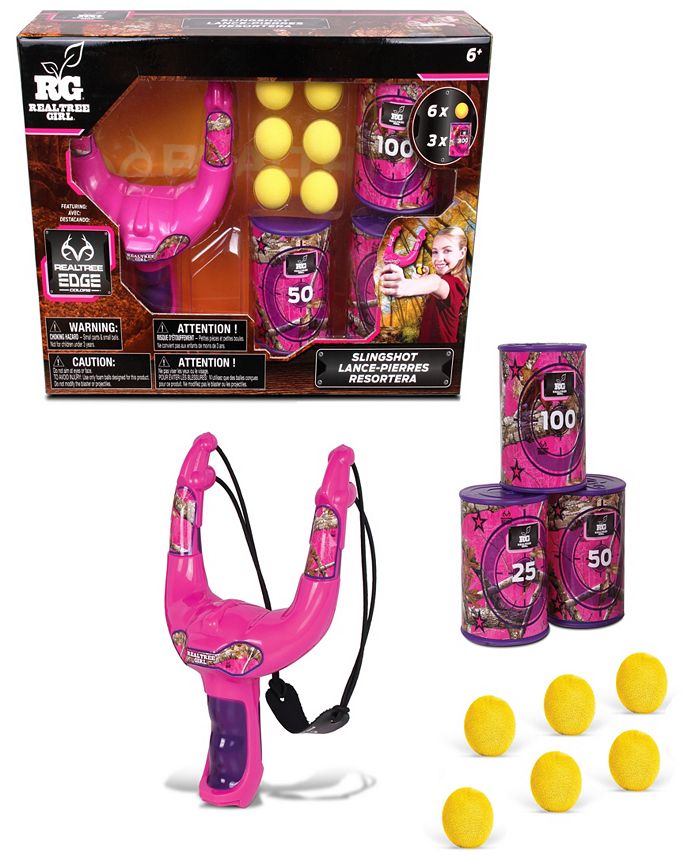 Realtree Nkok Handheld Slingshot Set Pink 25038 includes 6 Foam Balls 3 ...