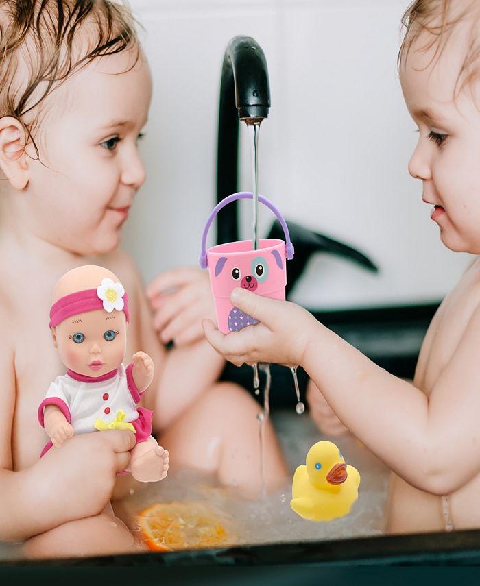 Magic Nursery Love Buckets Bath Safe 8" Baby Doll Playset, New ...