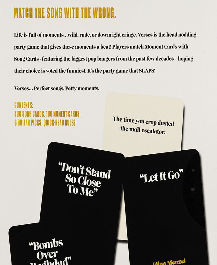 Big G Creative Verses Card Game Head Nodding Party Game - Macy's