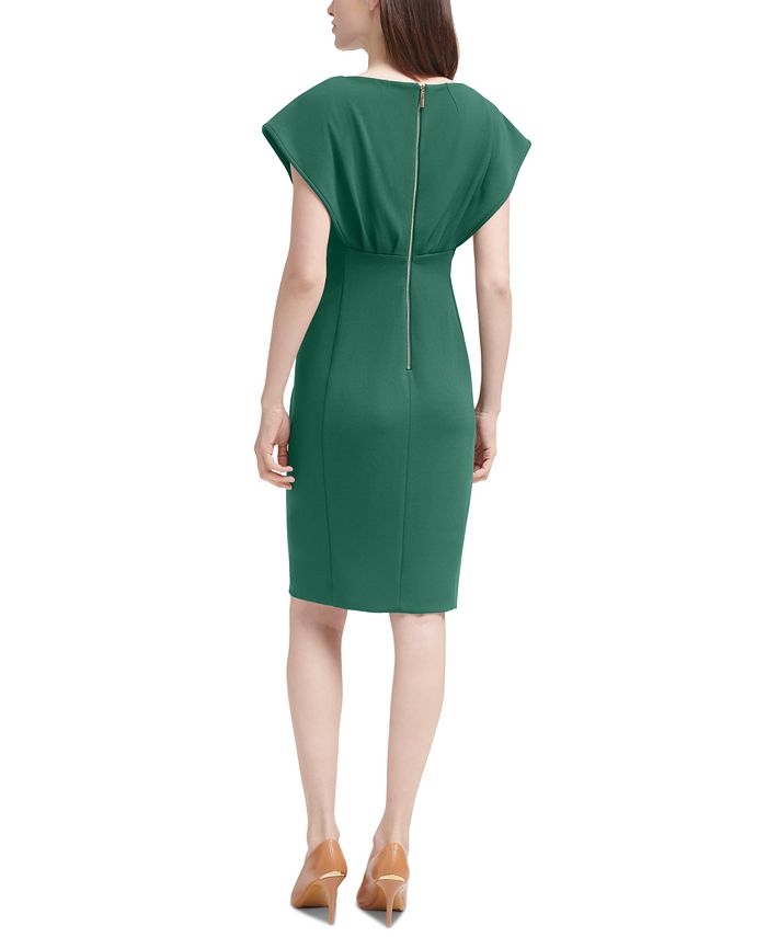 Calvin Klein Women's Boat-Neck Scuba Crepe Sheath Dress & Reviews ...
