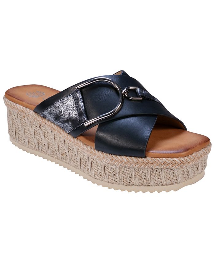 GC Shoes Women's Lindsey Strappy Platform Slide Sandals - Macy's