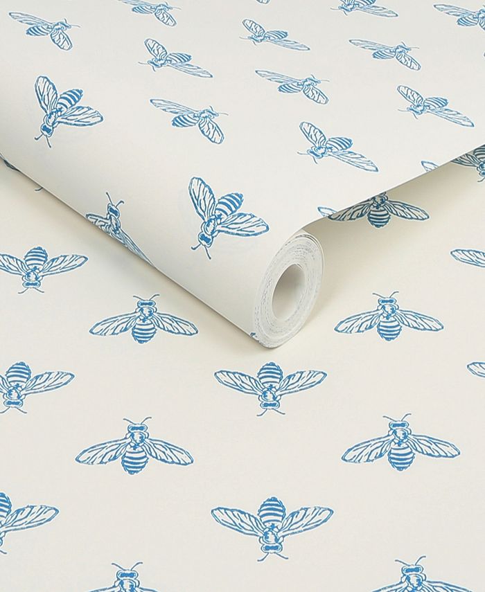 joules Block Print Bee Wallpaper - Macy's