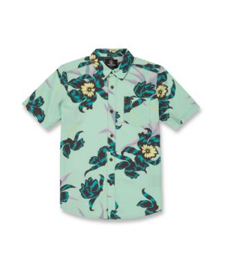 Volcom Big Boys Island Time Woven Short Sleeves Shirt - Macy's