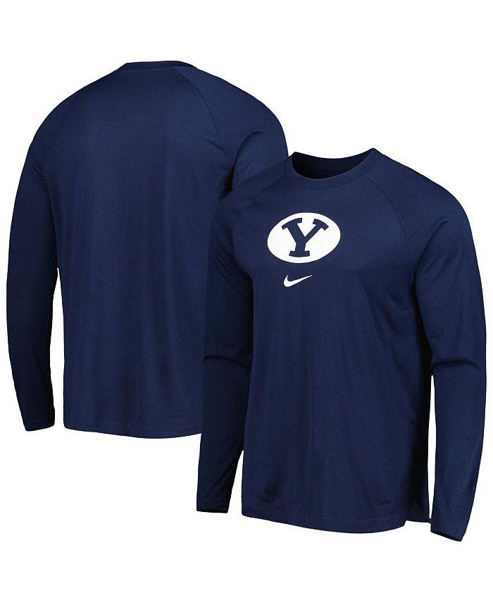 Nike Men's Navy BYU Cougars Spotlight Raglan Performance Long Sleeve T ...