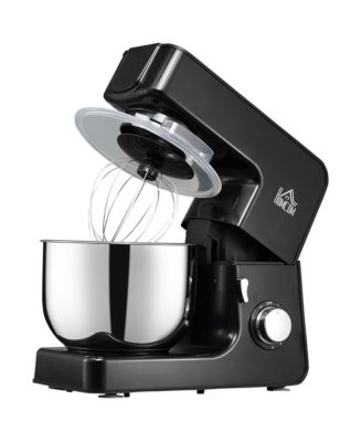 HOMCOM 6 Qt Stand Mixer with 6+1P Speed, 600W Tilt Head Kitchen ...