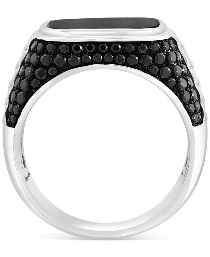 EFFY Collection EFFY® Men's Onyx & Black Spinel Two-Tone Ring in ...