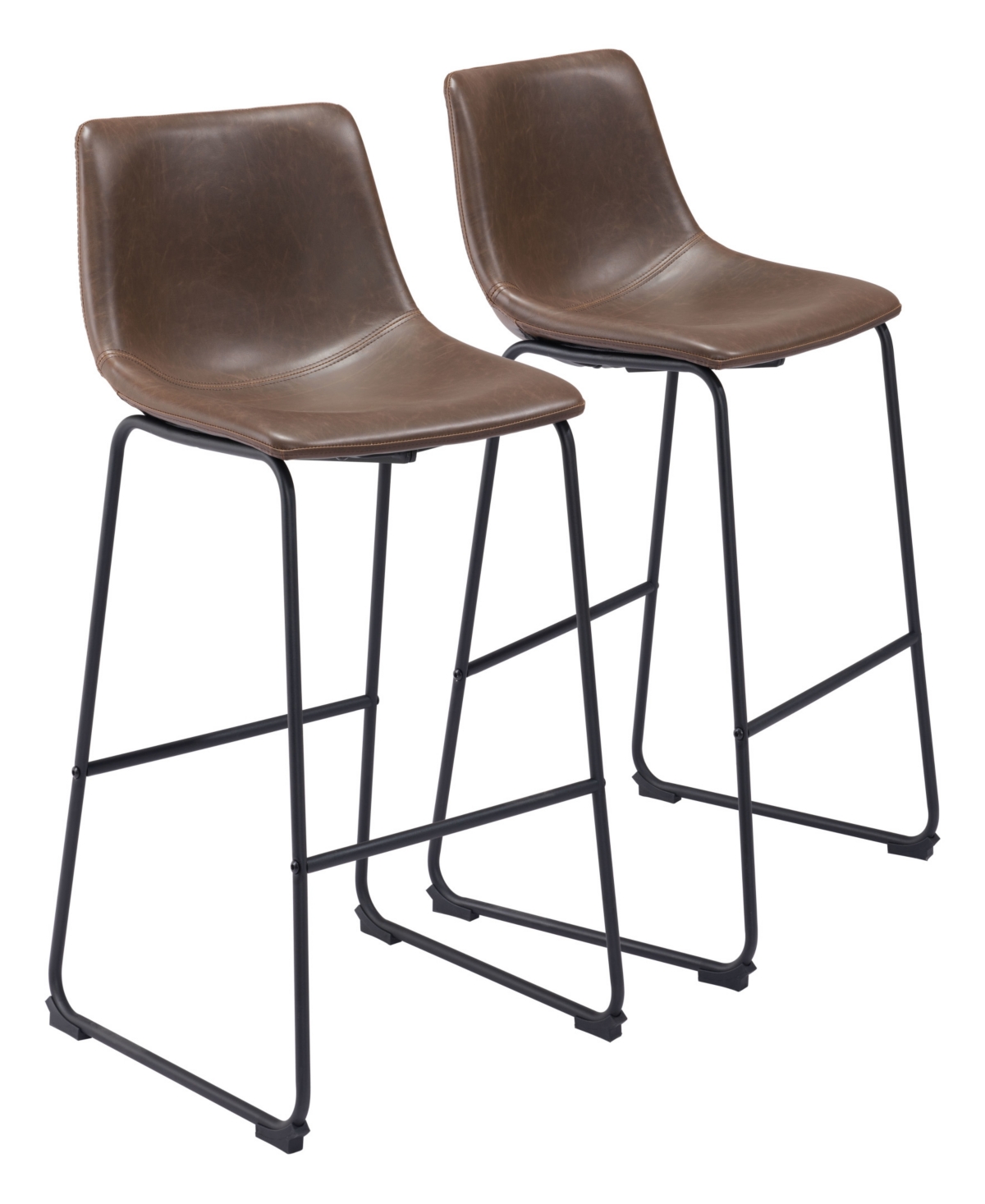 Click here for Zuo 39 each  Set of 2 Steel  Polyurethane Smart Ba... prices