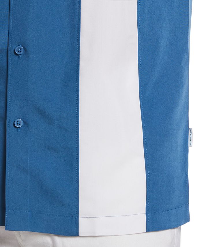 Cubavera Men's Retro Panel Short-Sleeve Button-Front Shirt - Macy's