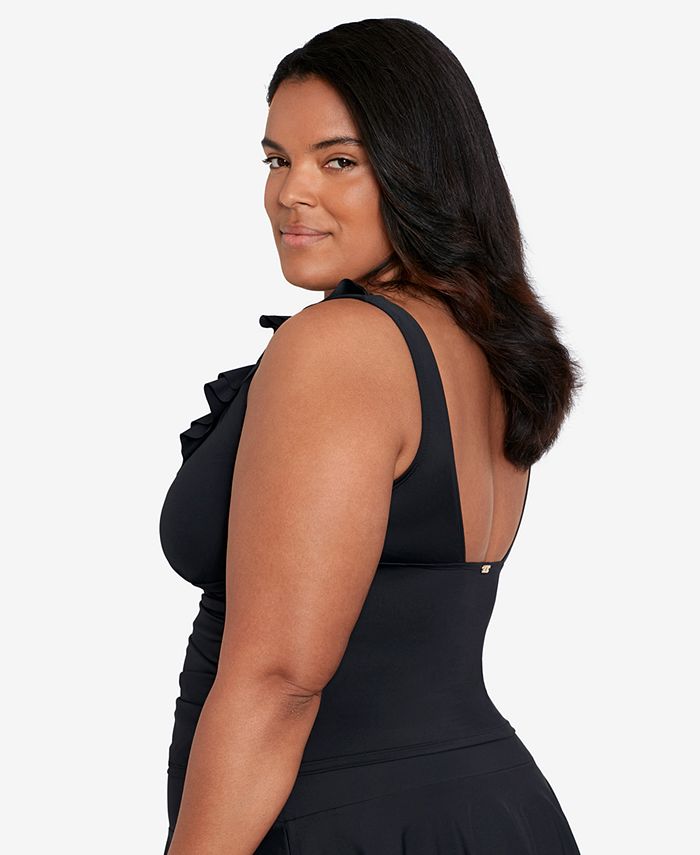 Lauren Ralph Lauren Plus Size Ruffled Tankini Top - Macy's