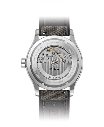 Mido Men's Swiss Automatic Multifort Gray Textile Strap Watch 42mm - Macy's